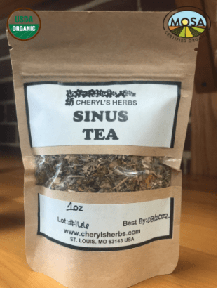 Cheryl's Herbs Sinus Tea- 100% ORGANIC- Support for Respiratory System ...